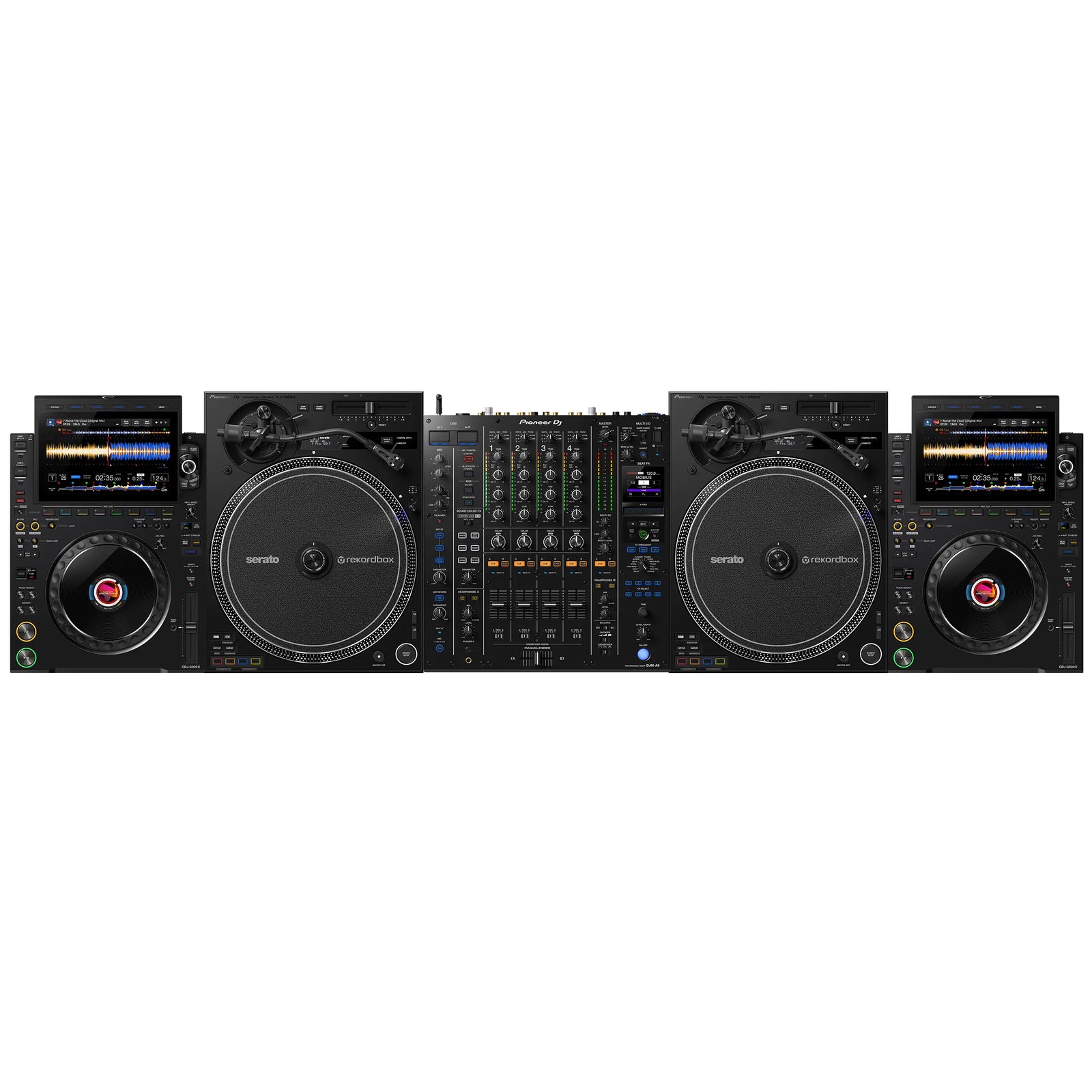 AlphaTheta 2 x CDJ-3000X + 2 x PLX-CRSS12 + DJM-A9 Bundle | Hybrid DJ ...